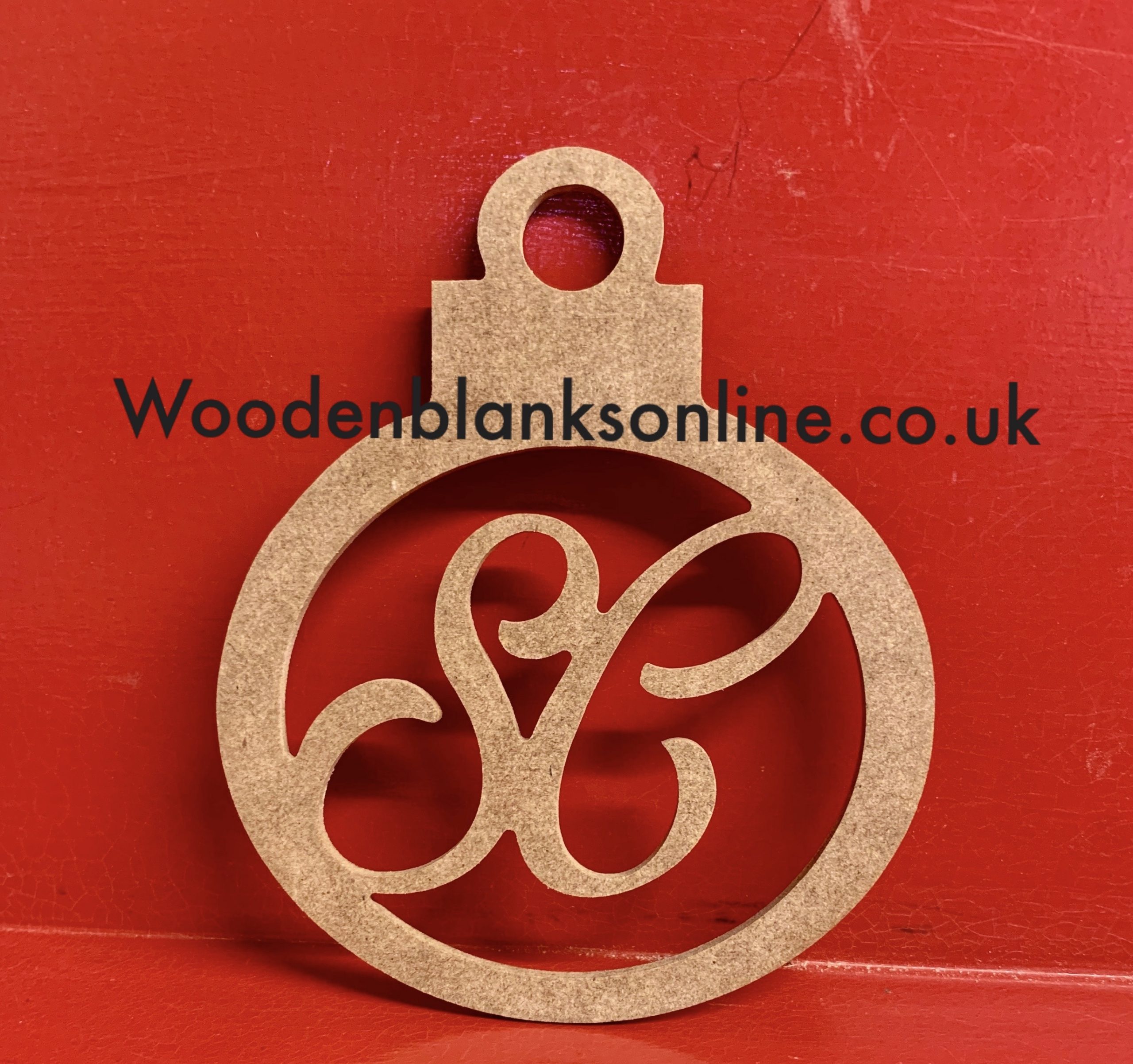 Santa Claus Initial Bauble - Wooden Blanks OnlineWooden Blanks Online
