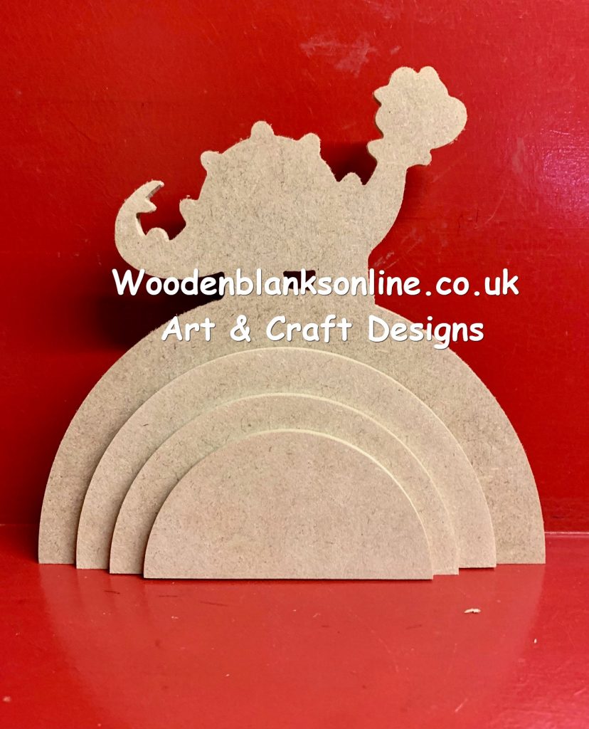 Dinosaur Rainbow Stacker - Wooden Blanks OnlineWooden Blanks Online